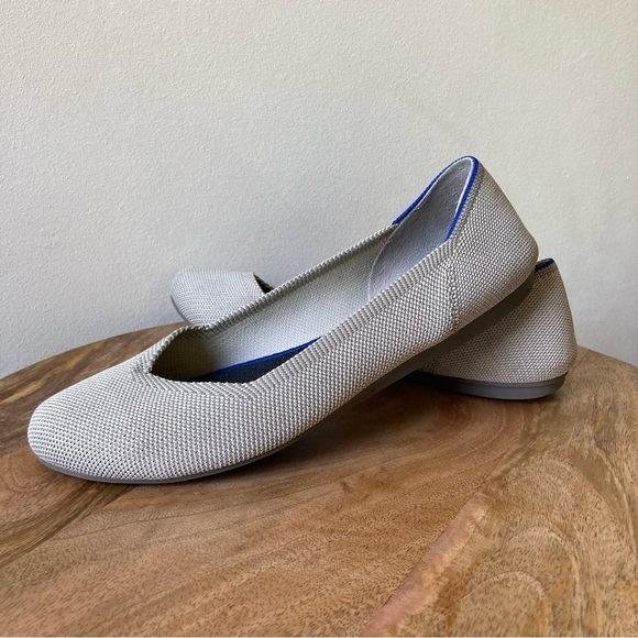 Rothy's | Shoes | Rothys The Flat Round Toe Knit Ballet Slip On In Grey ...
